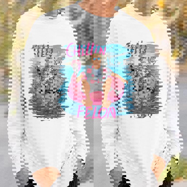 Chillin Like A Felon Trump For President Summer 2024 Sweatshirt - Monsterry