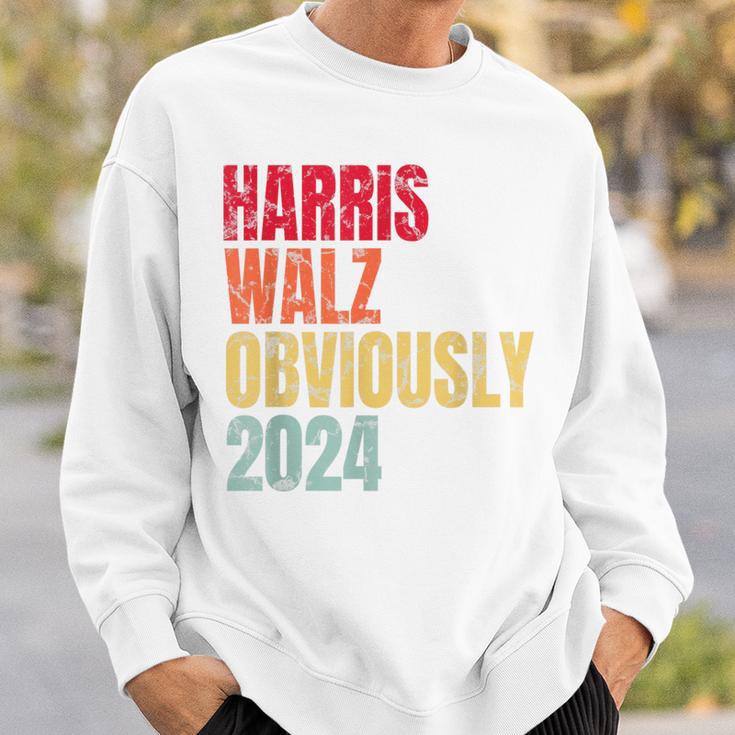 Kamala Harris Tim Walz Waltz Harris Walz Obviously 2024 Sweatshirt ...