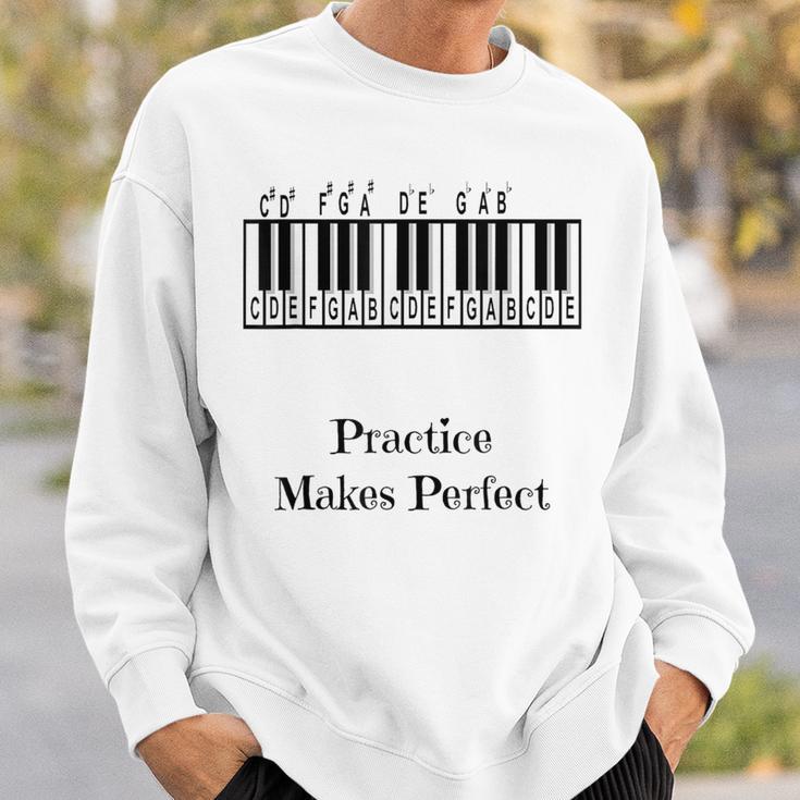 Piano Practice Makes Perfect Musical Instrument Sweatshirt - Monsterry