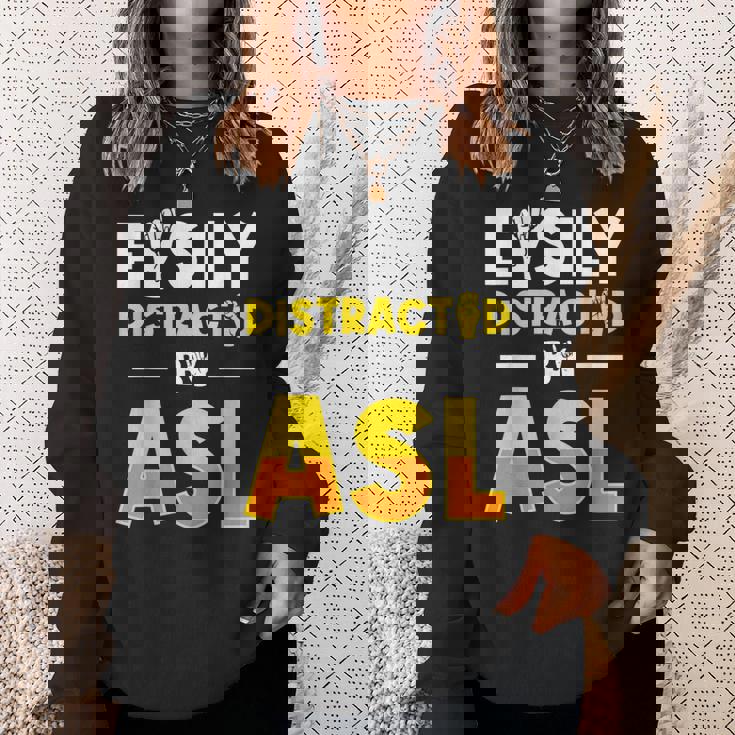 Asl Deaf Awareness & Sign Language Sweatshirt - Monsterry