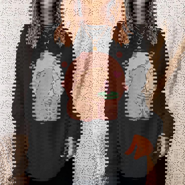 Capybara Bubble Tea Capyboba Boba Milk Tea Lovely Animal Sweatshirt ...