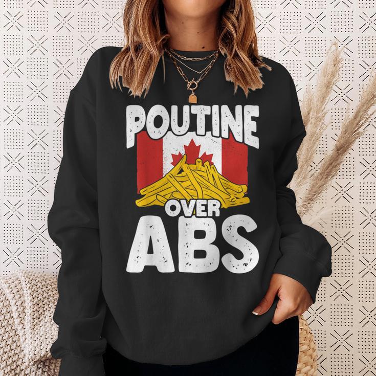 Cheese Curds French Fries Quebec Poutine Indulgent Meal Sweatshirt ...