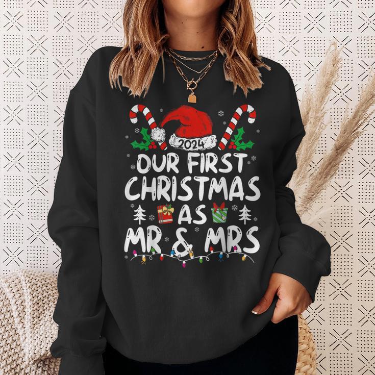Our First Christmas As Mr & Mrs 2024 Just Married Couples Sweatshirt ...