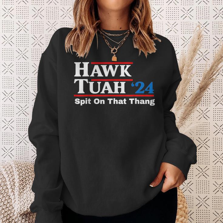Hawk Tuah Hawk Tuah Spit On That Thing Meme Sweatshirt - Monsterry