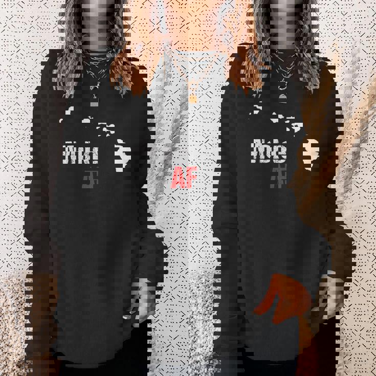 Moke AF Aloha Shirt Hawaiian Pidgin Showing True Aloha Pride Sweatshirt ...