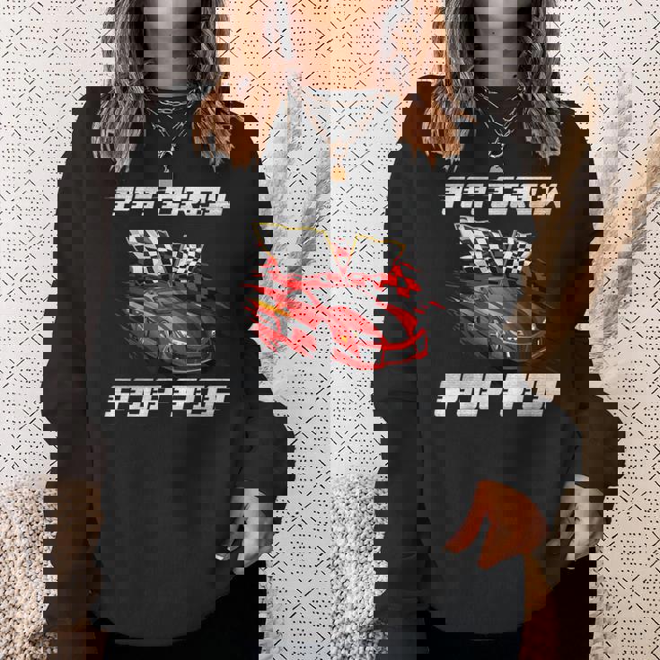 Pit Crew Pop Pop Race Car Birthday Racing Car Family Sweatshirt ...