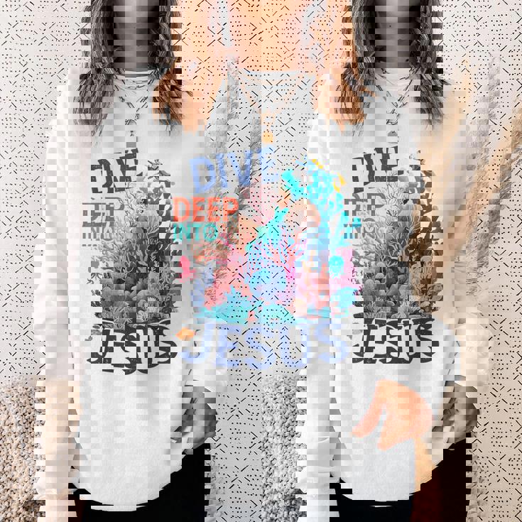 Dive Deep Into Jesus Vbs 2024 Scuba Diving Underwater Sweatshirt ...