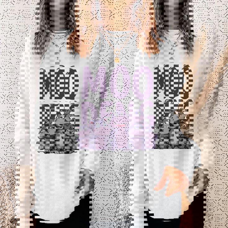 Moo-Deng Baby Pygmy Hippo Cute Zoo For Family Moodeng Sweatshirt ...