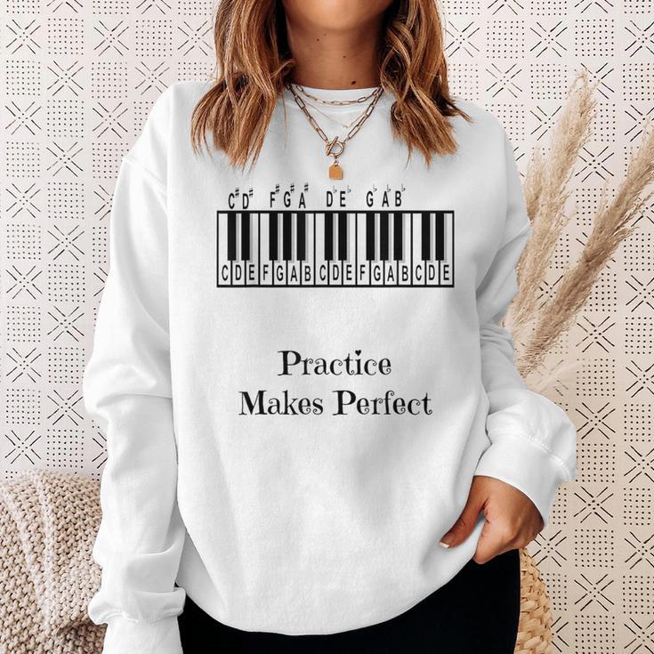 Piano Practice Makes Perfect Musical Instrument Sweatshirt - Monsterry