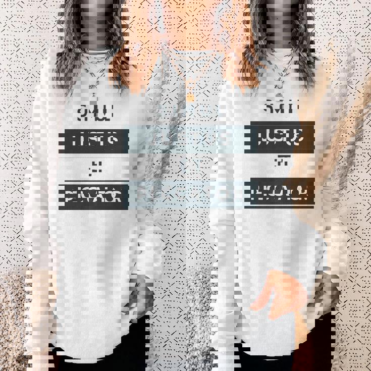 Simul Justus Et Peccator Reformed Calvinist Protestant Sweatshirt ...