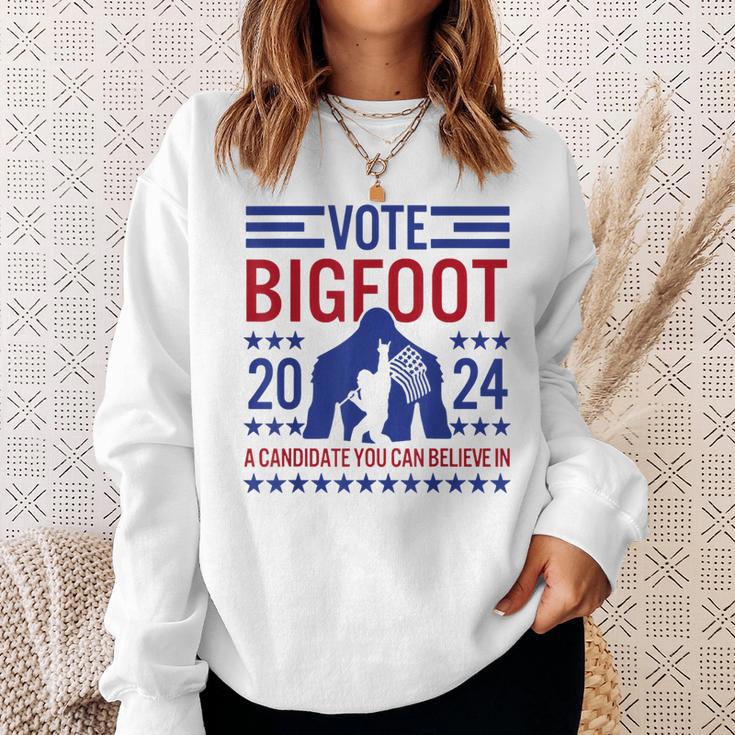 Vote Bigfoot 2024 A Candidate You Can Believe In Sweatshirt - Monsterry