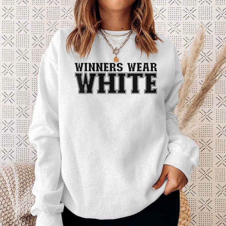 Winners Wear White Spirit Wear Team Game Color War Sweatshirt - Monsterry