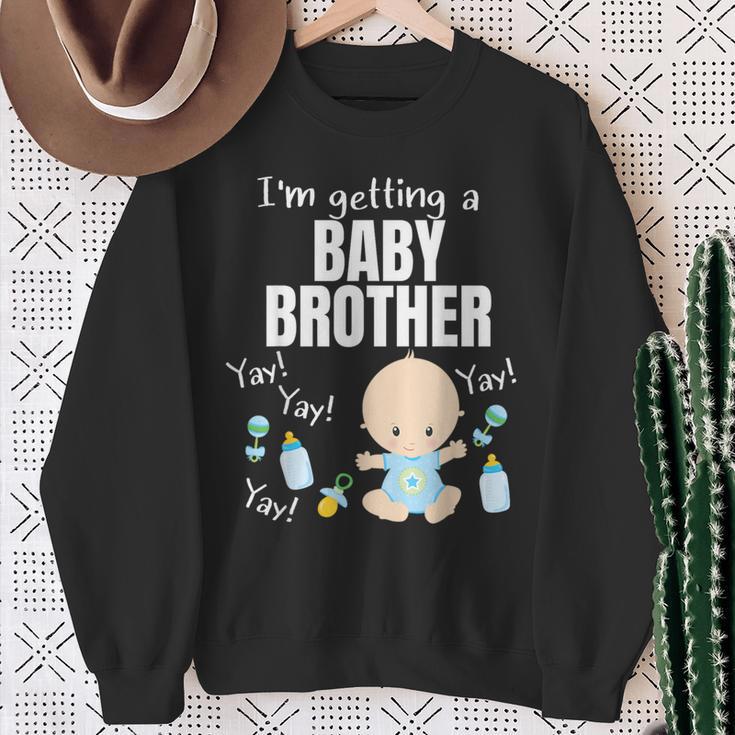 Baby Brother Reveal I'm Getting A Baby Brother Cute Baby Sweatshirt ...