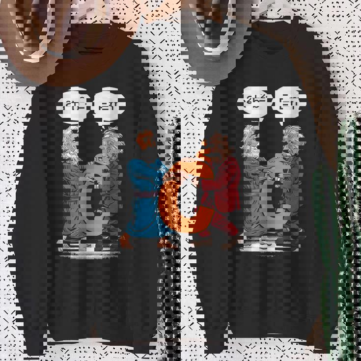 Geek Outfit Nerd Costume Pythagoras Vs Einstein Sweatshirt - Monsterry