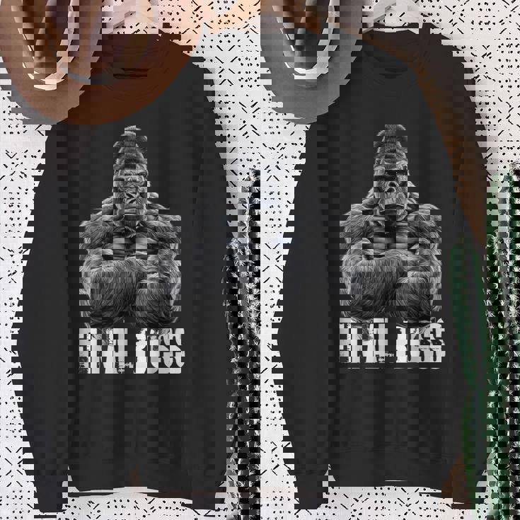 Lift Like A Final Boss Gorilla Bodybuilding Workout Rat Gym Sweatshirt ...