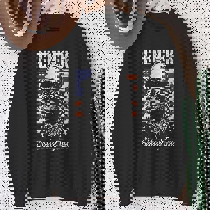 Redneck Raccoon Mullet White Trash Party Attire Hillbilly Sweatshirt ...