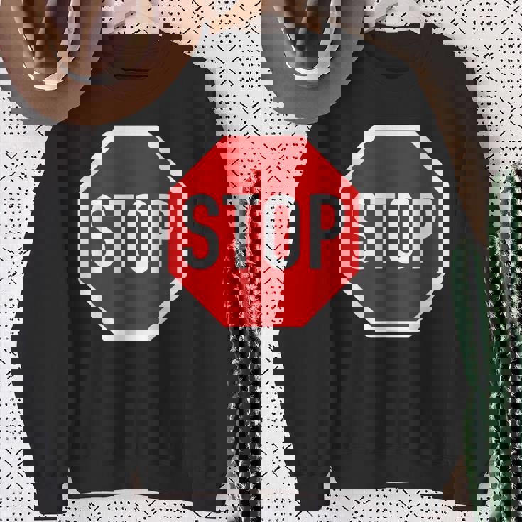 Stop Sign Costume Stop Sign Halloween Costume Sweatshirt - Seseable