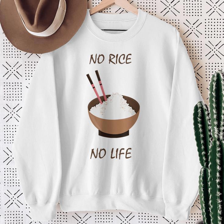 Asian No Rice No Life Chinese Joke Sweatshirt - Monsterry