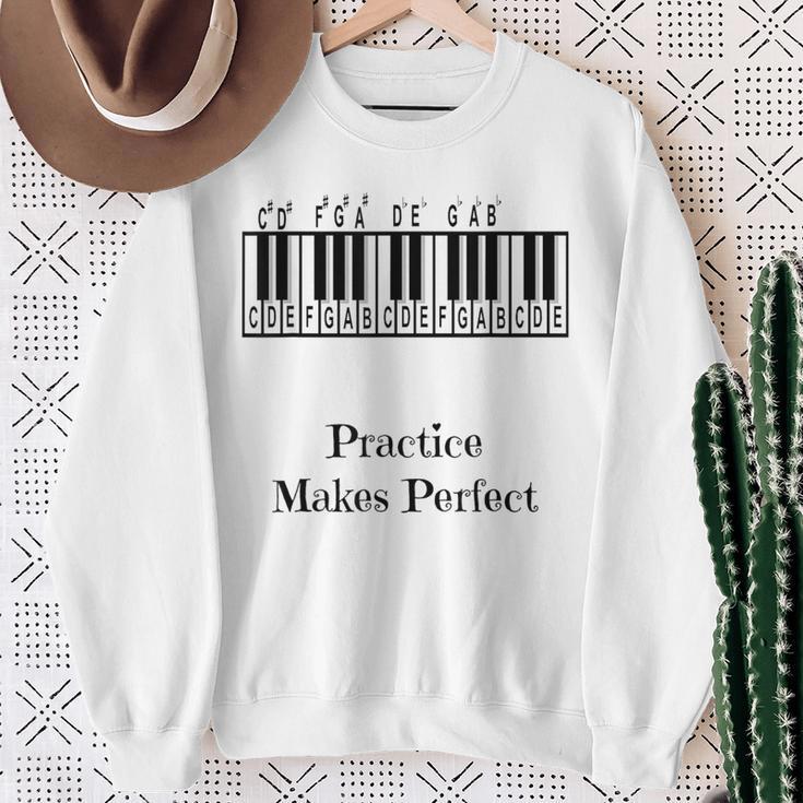 Piano Practice Makes Perfect Musical Instrument Sweatshirt - Monsterry