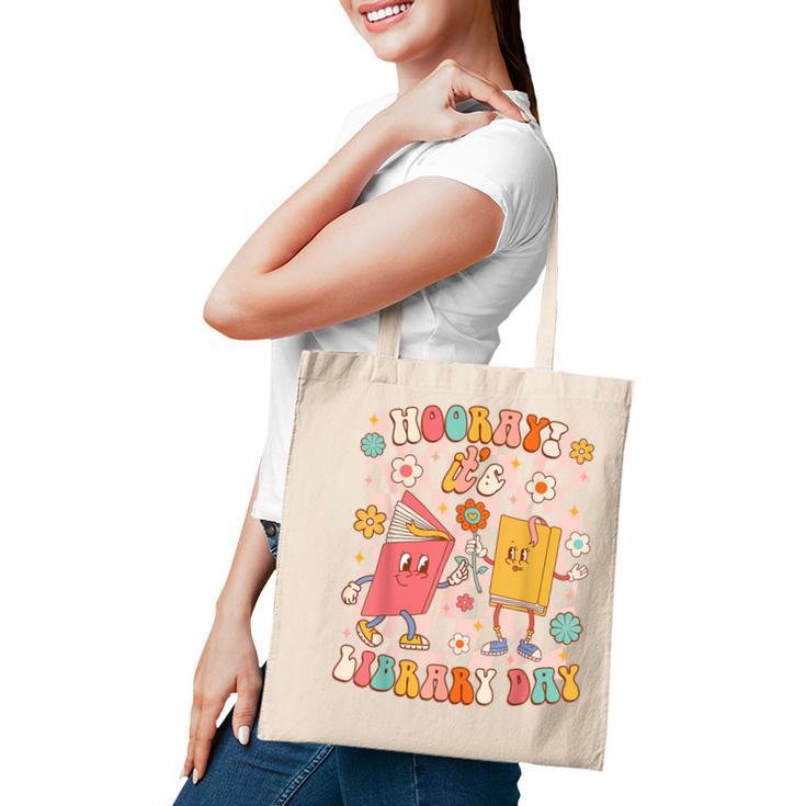 Reading Book Lover School Librarian Hooray It's Library Day Tote Bag ...