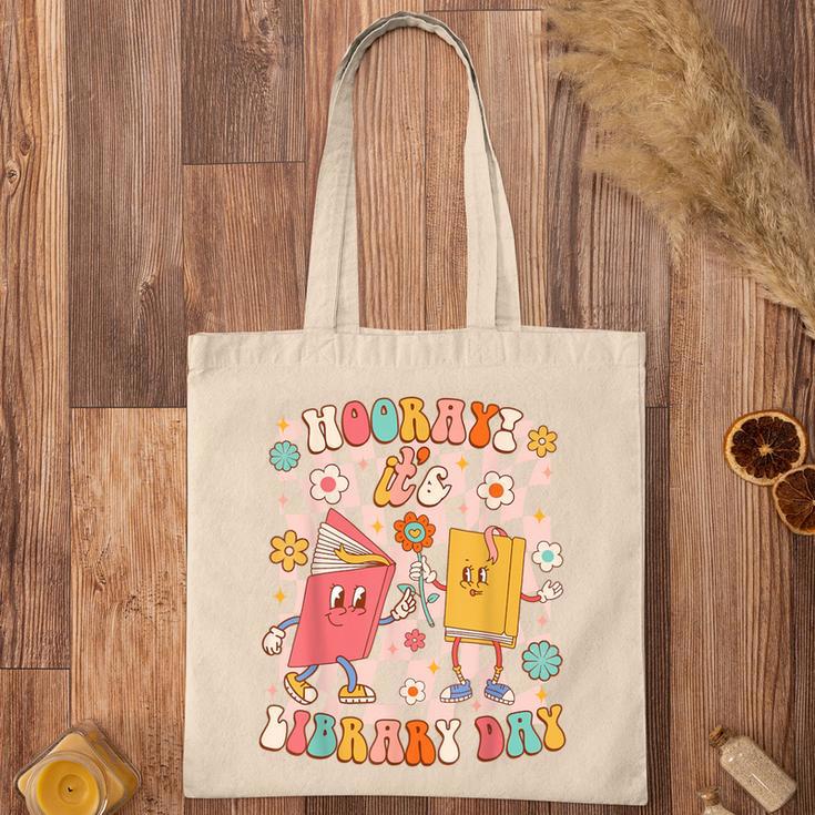 Reading Book Lover School Librarian Hooray It's Library Day Tote Bag ...