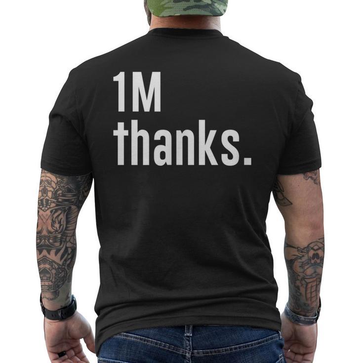 1M Thanks One Million Goal Achievement Best Motivational Men's T-shirt ...