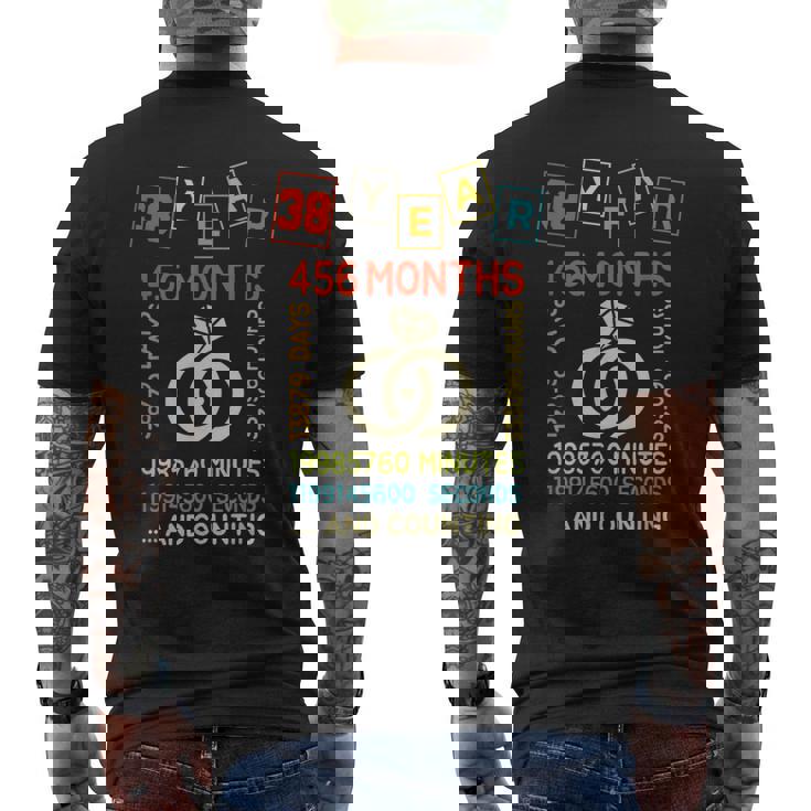 38 Years 456 Months 38Th Wedding Anniversary Couples Parents Men's T ...