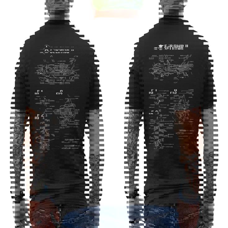 American Aircraft Stealth Fighter F35 Lightning Blueprint Men's T-shirt ...