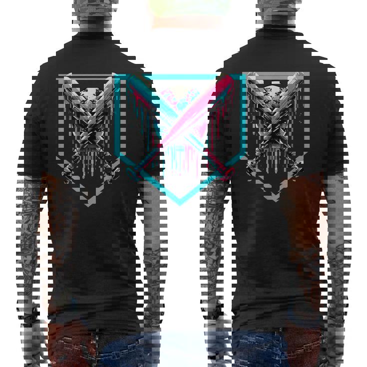 Baseball Home Plate Drip Boys Baseball Bat Baseball Drip Men's T-shirt ...