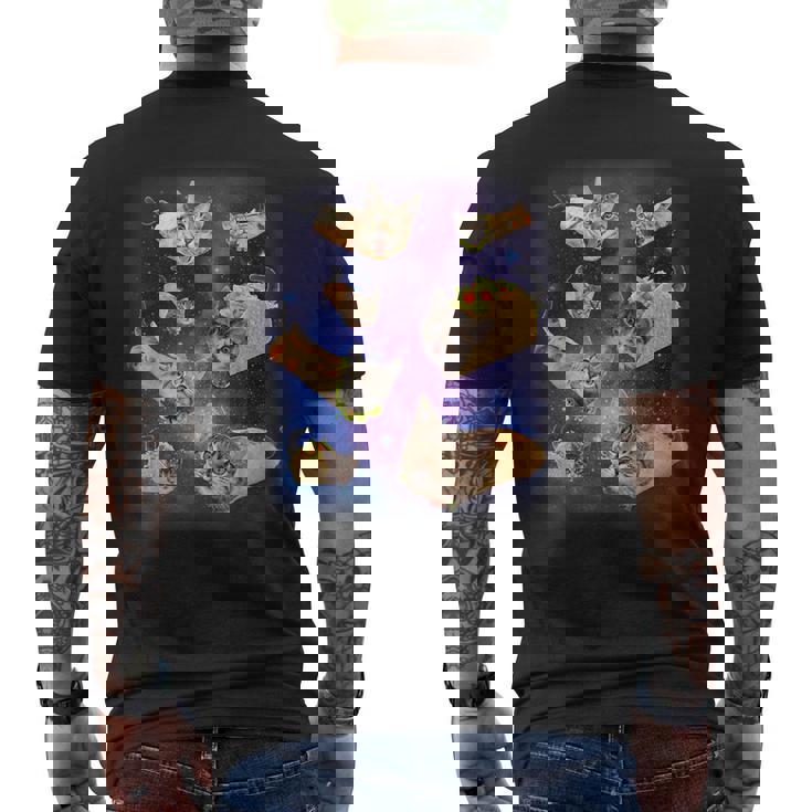 Burrito Cat And Taco Cat Space Galaxy Meme Tacocat Silly Men's T-shirt ...