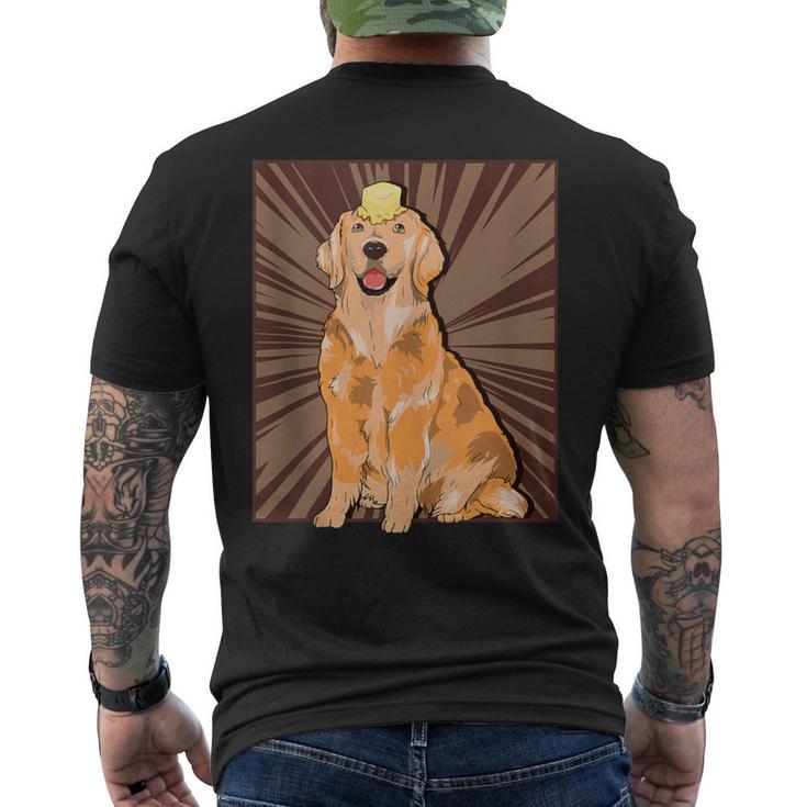 Butter Dog Meme Cute Golden Retriever Dank Meme Men's T-shirt Back ...