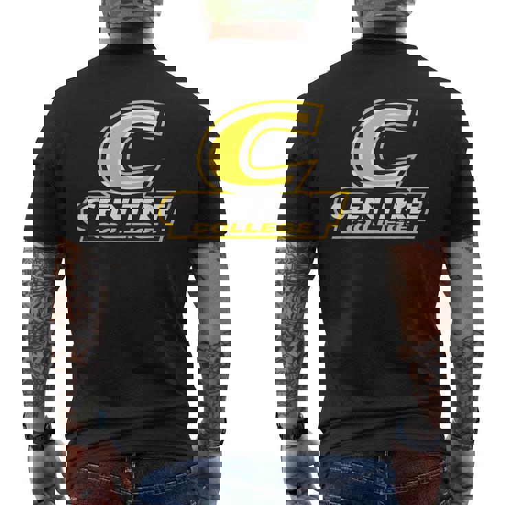 Centre College Colonels Stacked C Logo Men's T-shirt Back Print - Monsterry