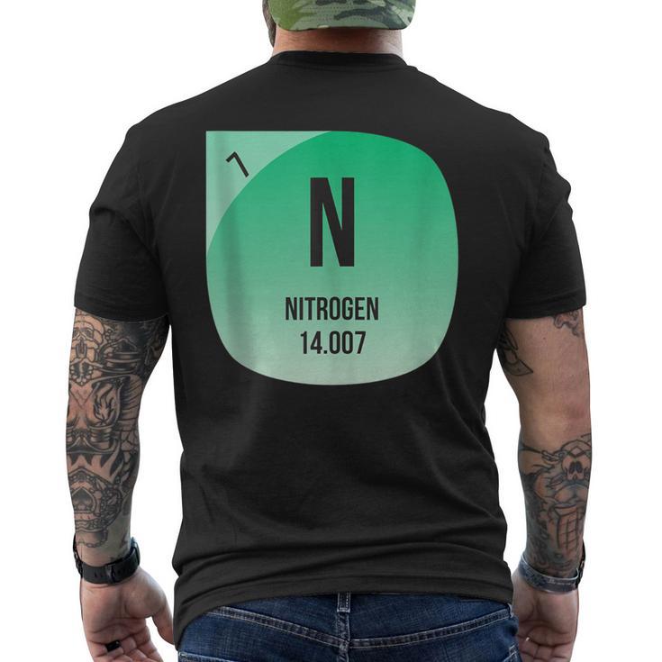 Chemical Element Nitrogen Men's T-shirt Back Print - Monsterry