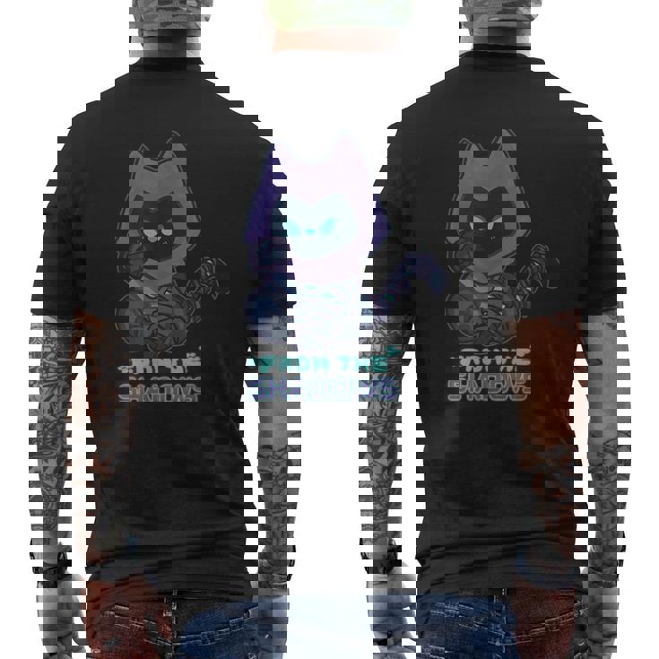 Chibi Omen Cat Valorant Gaming Cute Men's T-shirt Back Print | Mazezy