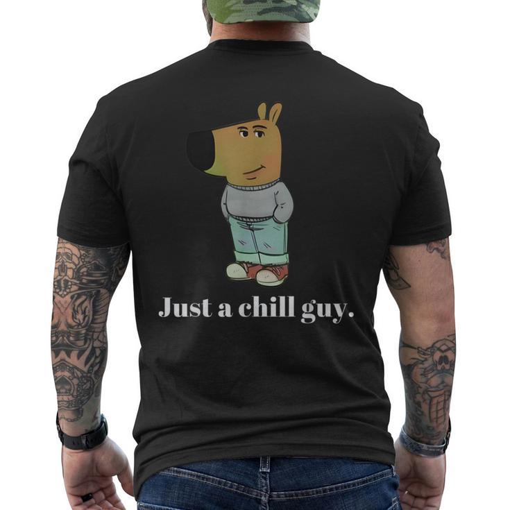 Chill Guy Dog Chill Guy Meme Men's T-shirt Back Print | Mazezy