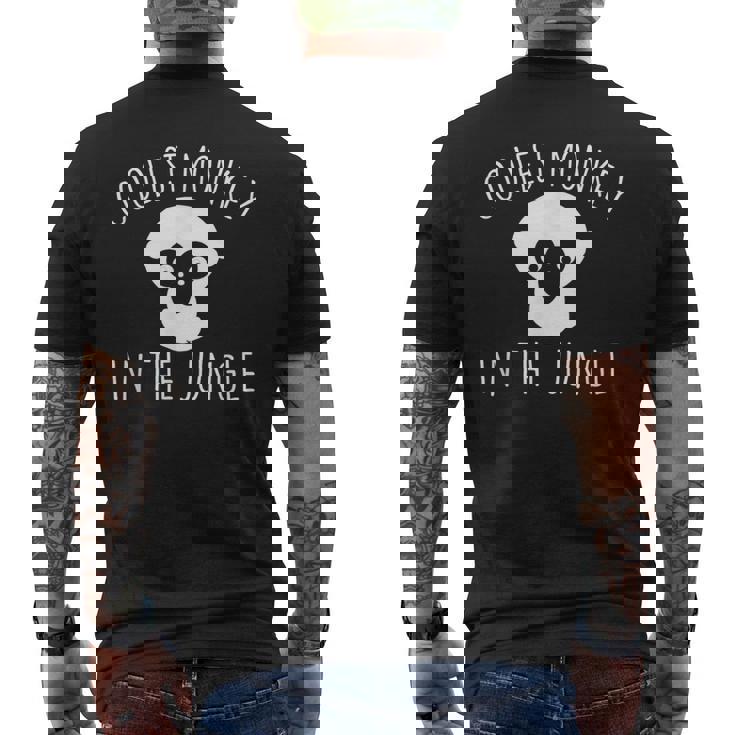 Coolest Monkey In The Jungle Meme Men's T-shirt Back Print - Monsterry