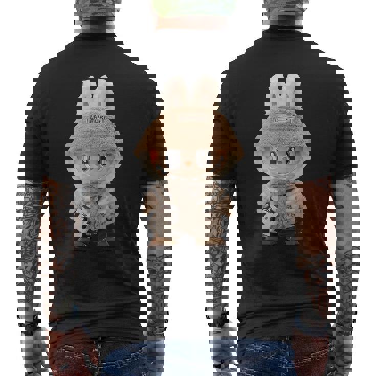 Cute Labubu Classic Pose Fun Labubu Lover Men's T-shirt Back Print ...