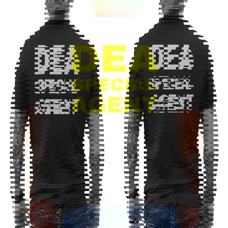 Dea Special Agent Uniform Front Side Yellow Text On Duty Men's T-shirt ...