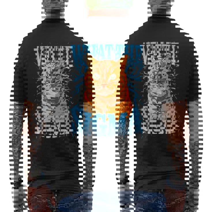 ERM What The Sigma Meme Y2K Cat Ironic Brainrot Meme Men's Back Print T ...