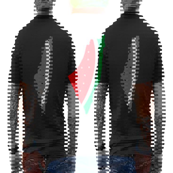 Free Palestine Support Gaza Watermelon Flag Men's T-shirt Back Print ...