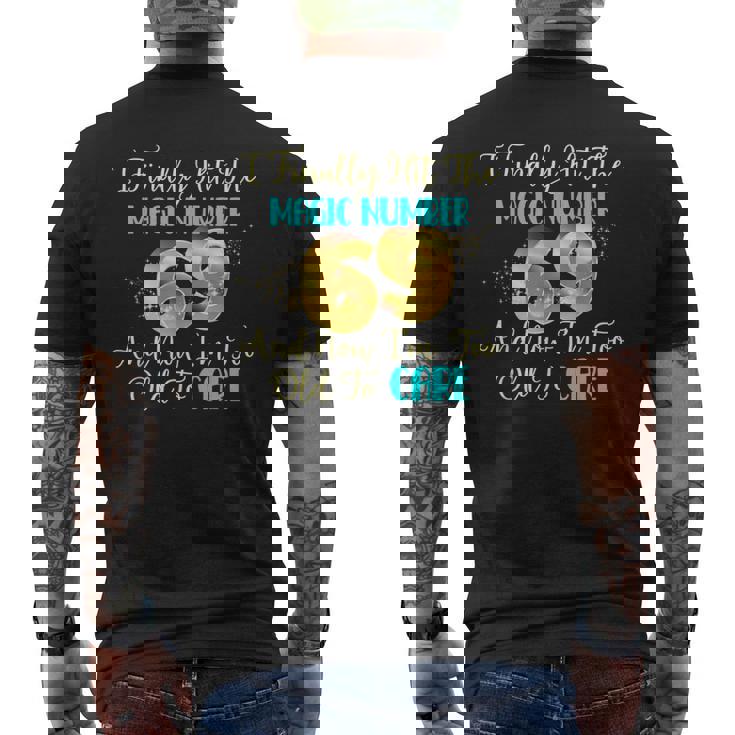 69Th Birthday Gag Finally 69 Years Old Men's T-shirt Back Print - Monsterry