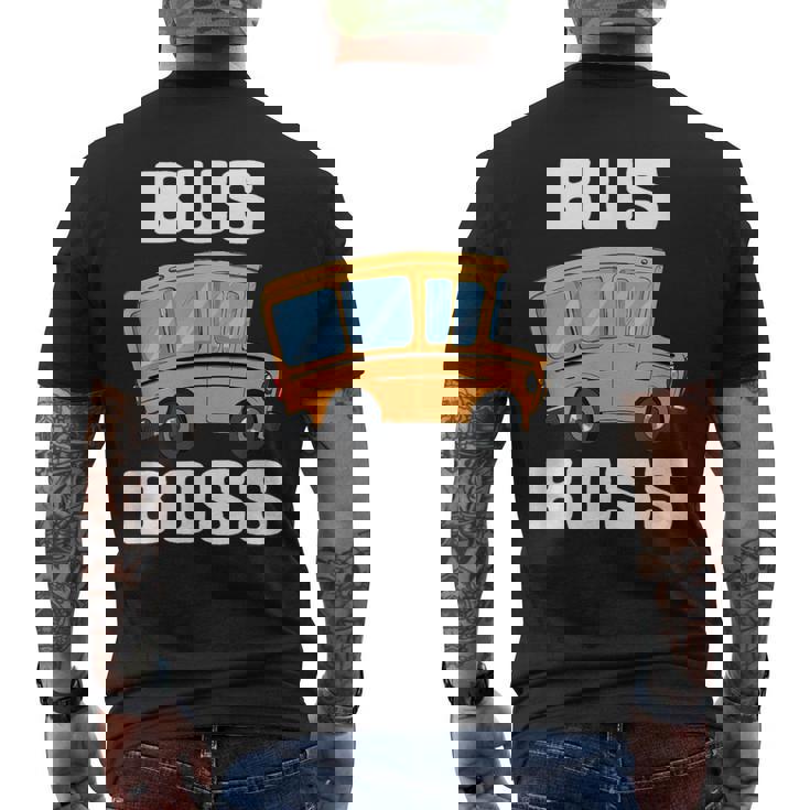 Bus Boss School Bus Driver Job Career Men's T-shirt Back Print - Monsterry