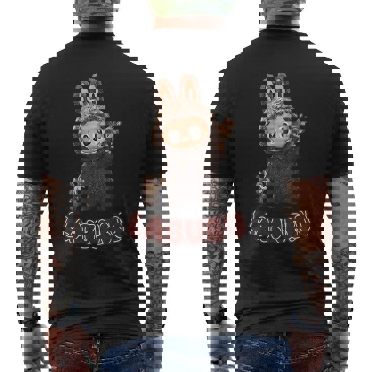 Labubu Cute Labubu The Monsters Brown Meme Men's T-shirt Back Print ...