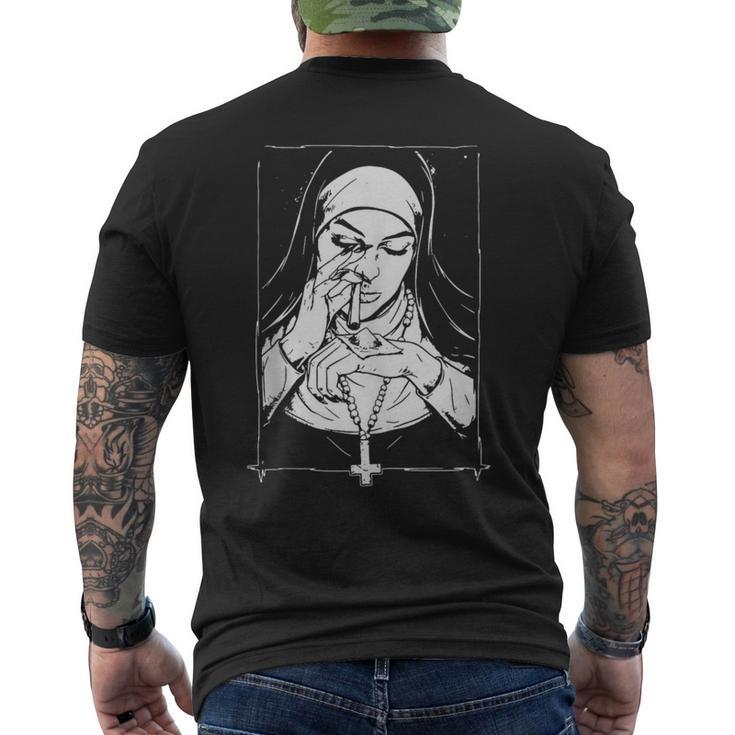 Unholy Drug Nun Costume Essential Costume Men's T-shirt Back Print ...