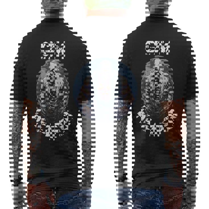 Gym Reaper Fitness Halloween Skeleton Workout Bodybuilding Men's T ...