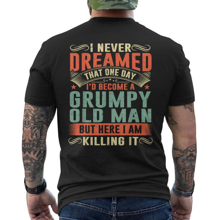 I'd Become A Grumpy Old Man Fathers Day For Dad Grandpa Men's T-shirt ...