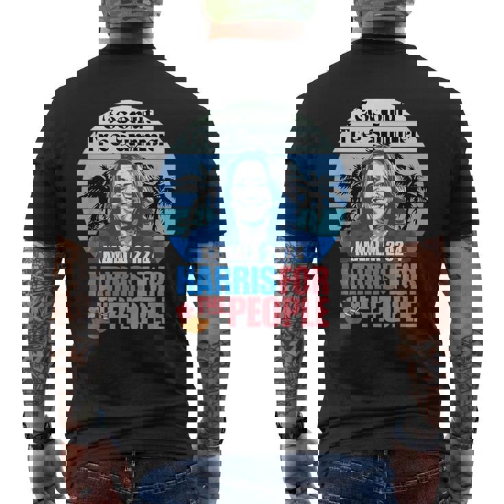 Kamala Harris Coconut Tree Summer Men's T-shirt Back Print - Monsterry