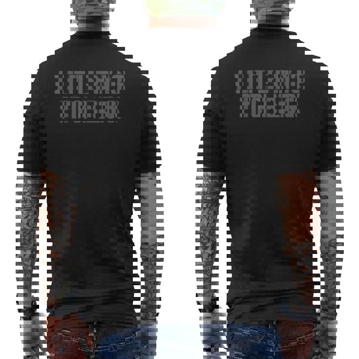 A Little Ray Of Pitch Black Men's T-shirt Back Print | Mazezy