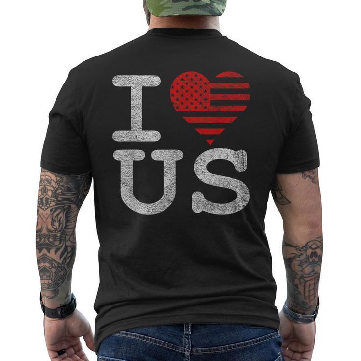 I Love The United States Of America I Heart Us Usa Flag Men's T-shirt ...