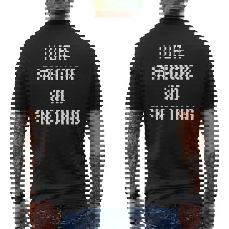 I LIKE MATHCORE AND FINE DINING Music Heavy Metal Gag Men's Back Print ...